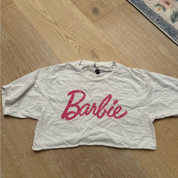 Barbie | Tops | Barbie White Crop Pink Crop Top | Poshmark